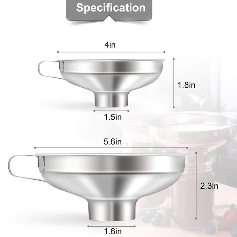 Canning Funnel, 2 Pack Mason Jar Funnel Canning Fu... – Grandado