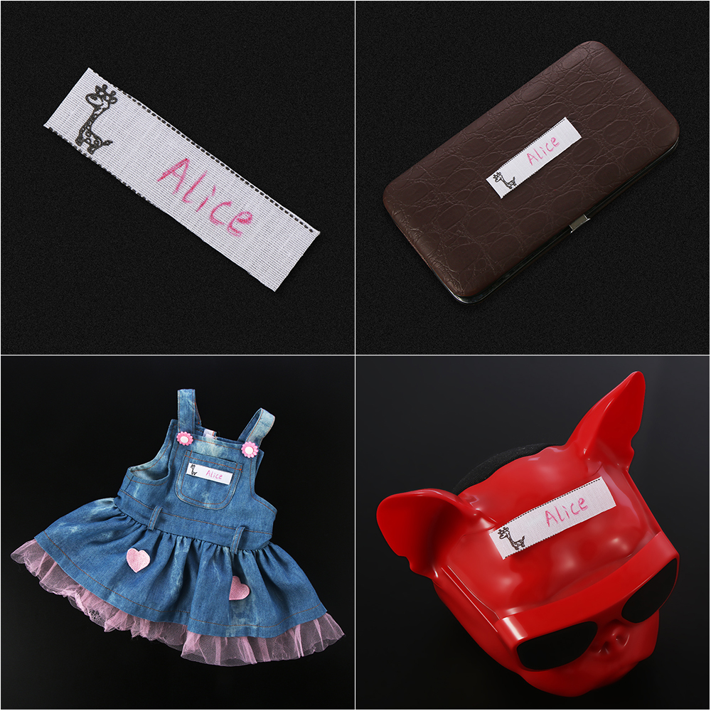 100Pcs/pack White Washable Iron on Name Labels Gar... – Grandado