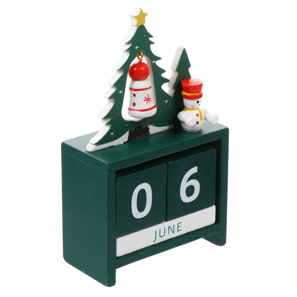 1pc Tabletop Calendar Manual Calendar Wood Xmas Ca... – Grandado