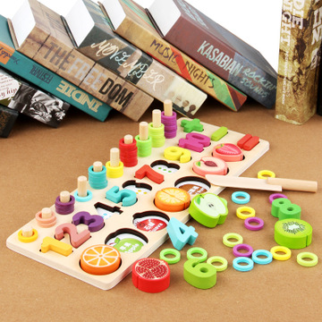 Children Wooden Toys Learn To Match Numbers Shape ... – Grandado