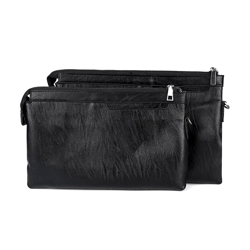 black leather clutch envelope bag men purses and h... – Vicedeal