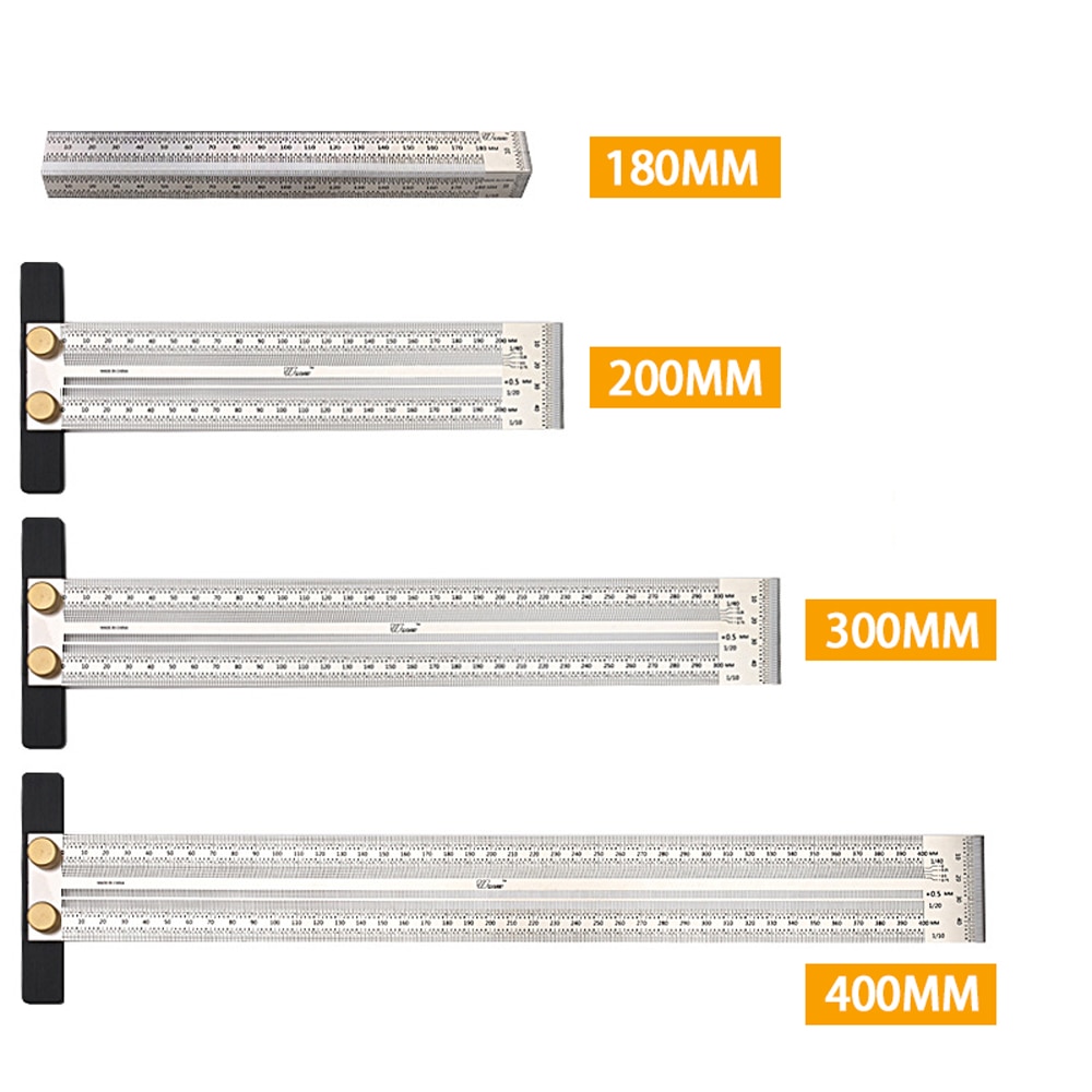 Højpræcisions skala lineal t-type hul lineal rustf... – Vicedeal