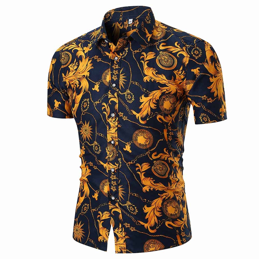 Persoonlijkheid Mannen Bloemen Shirt Zomer Casual ... – Grandado