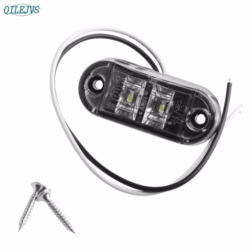 2X White 2LED Side Marker Clearance Light Lamp Car... – Grandado