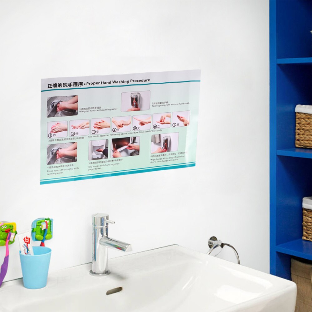 Standard Hand Washing Sticker Steps Reference Post... – Grandado