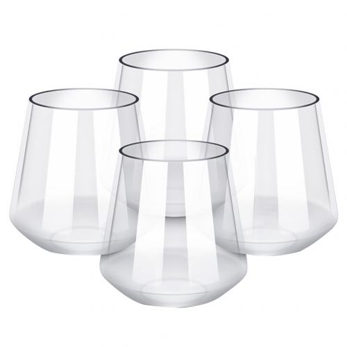 4pcs Unbreakable Plastic Wine Glass Transparent Fr... – Grandado