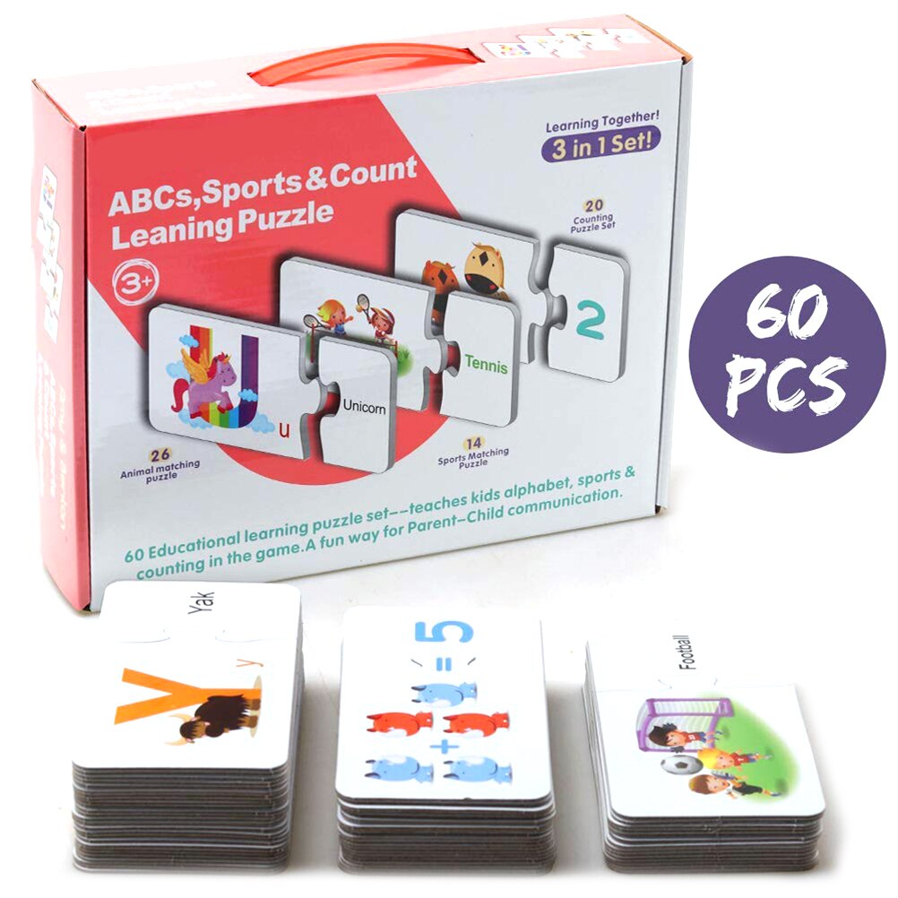 3 In 1 Counting Alphabet Flash Cards Kids Spelling... – Grandado
