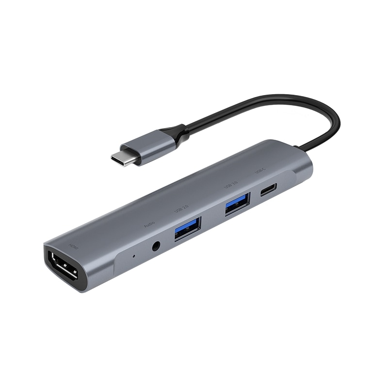 5 in 1 typ c hub till hdmi 4k usb 3.0 2.0 usb-c p... – Vicedeal