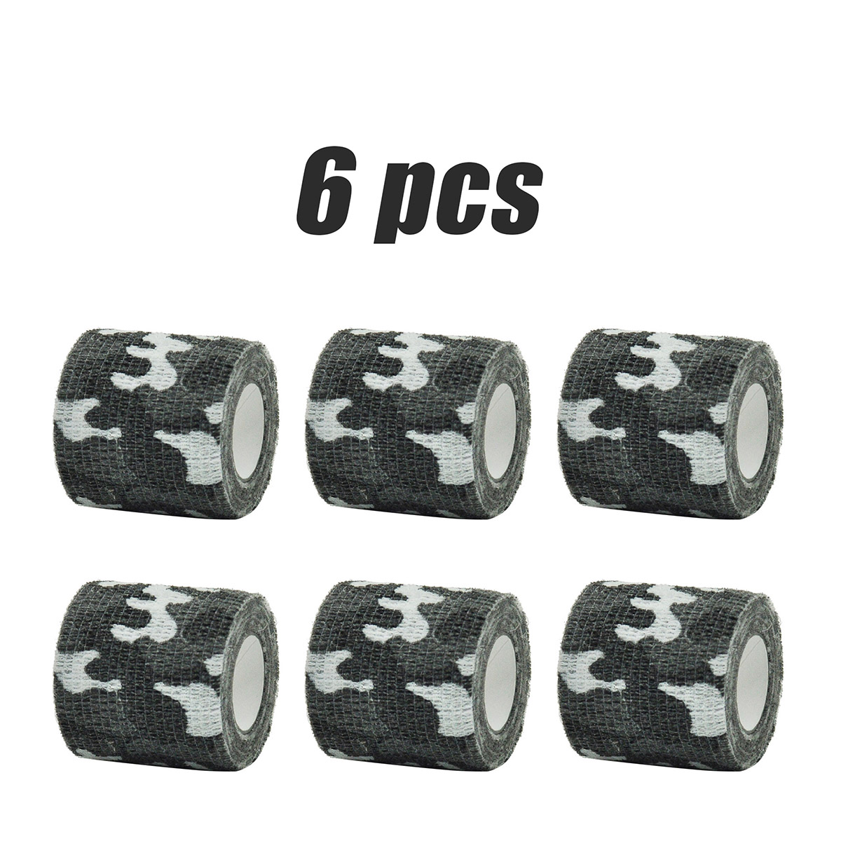 1/6/10Pcs Zwart En Wit Camouflage Elastische Wrap ... – Grandado
