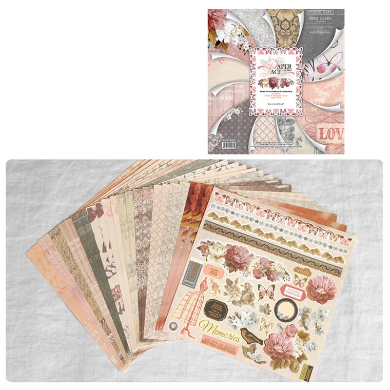 12 inch art deco paper 25 sheets/set of vintage fl... – Grandado