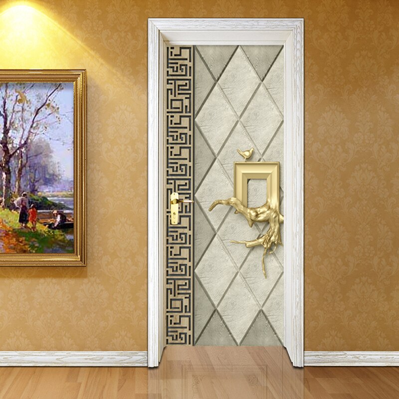 European Style Door Sticker Living Room Bedroom Lu... – Grandado