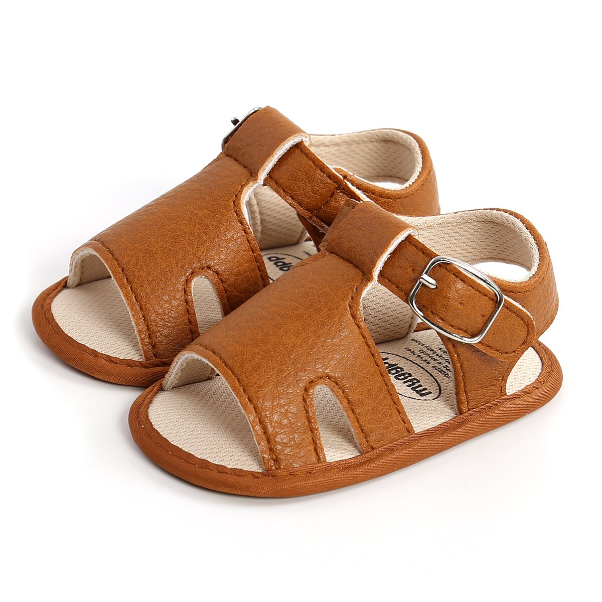 Infant Baby Pu Leather Sandals Summer Infant Solid... – Grandado