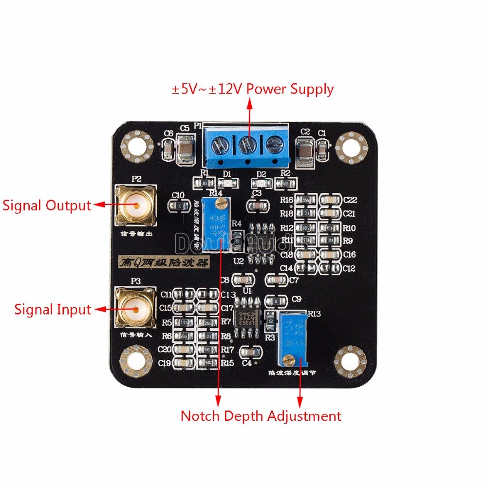 High Q Value Two levels Notch Filters Module 50Hz ... – Grandado