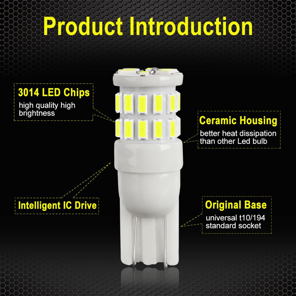 2pcs T10 W5W Led Lamp WY5W 501 2825 194 168 Kerami... – Grandado