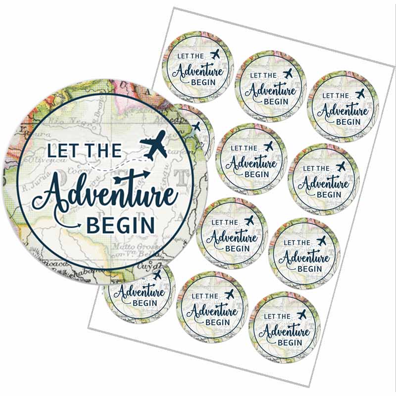 Let The Adventure Begin Sticker Adventure Party Su... – Grandado