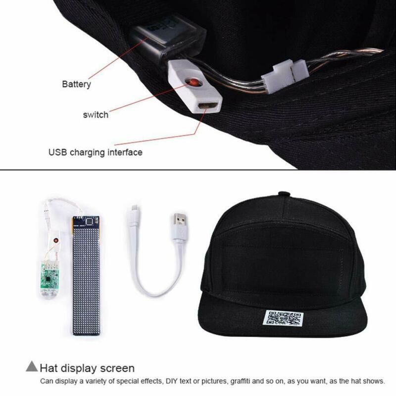 Unisex Men Women Animated LED Message Sign Hiphop ... – Vicedeal