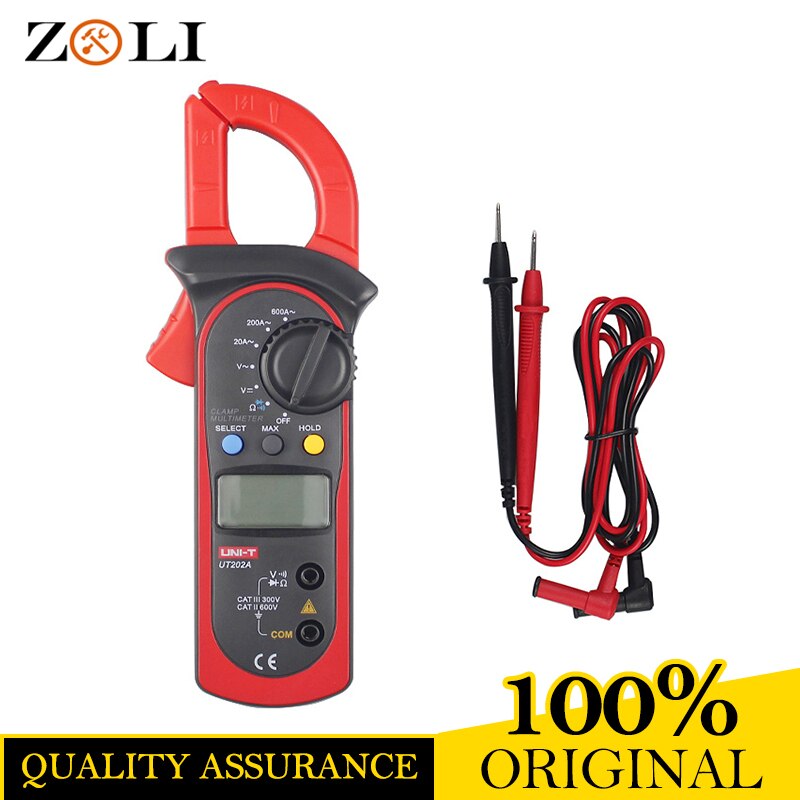 UNI-T UT202A Digital Clamp Meter DC/AC Voltage Cur... – Grandado