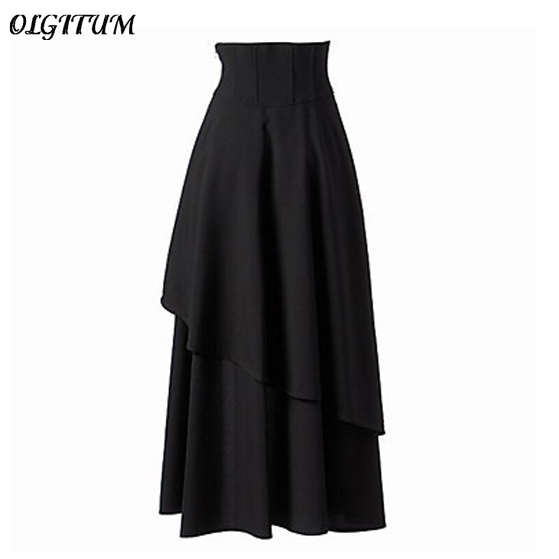 Steampunk Rokken Womens Zwarte Rokken Basic Vintag... – Grandado