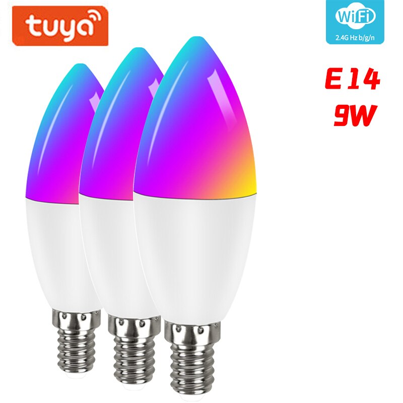Tuya Wifi Smart Light Bulb E14 Candle Lamp RGB+CW+... – Grandado