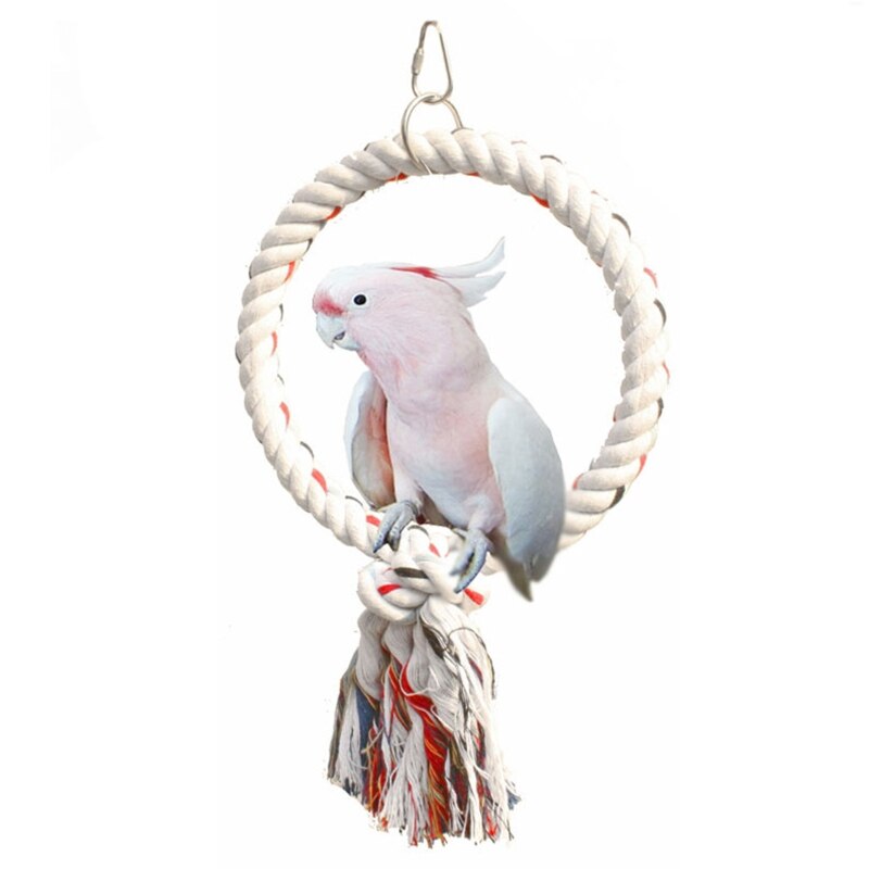 Pet Parrot Birds Cage Toy Cotton Rope Circle Ring ... – Grandado