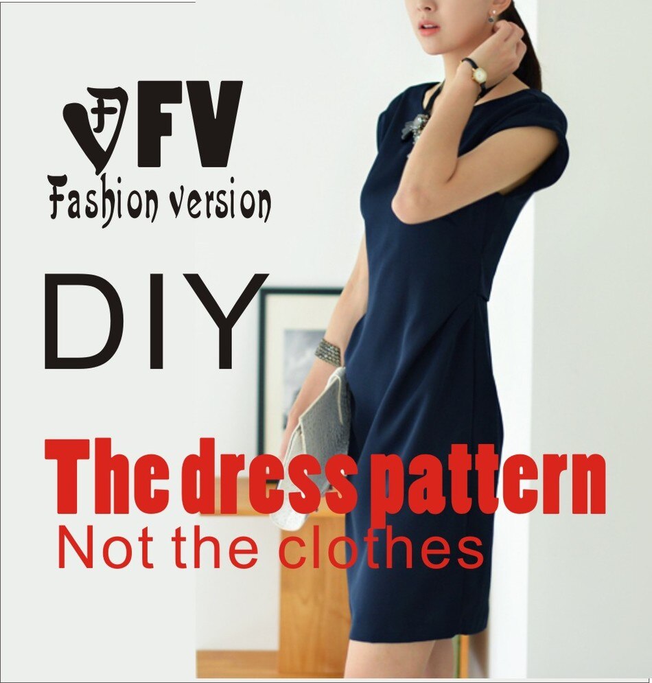 Dresses Sewing Pattern Template Cutting drawing Cl... – Vicedeal