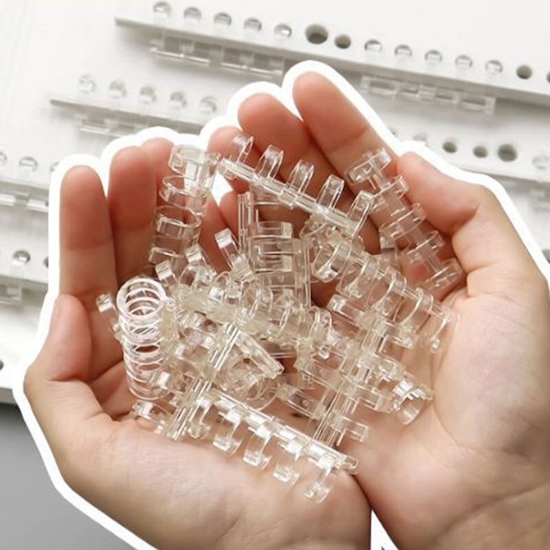 10Pcs/Lot 5 Holes Transparent 11mm Plastic Paper B... – Grandado