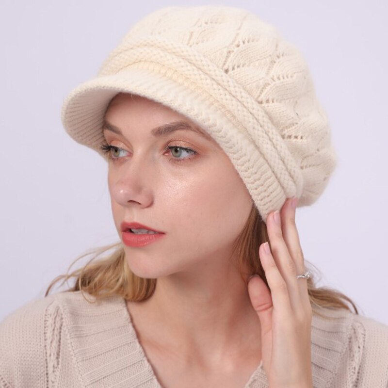 Gorro de felpa estilo americano y europeo para muj... – Grandado