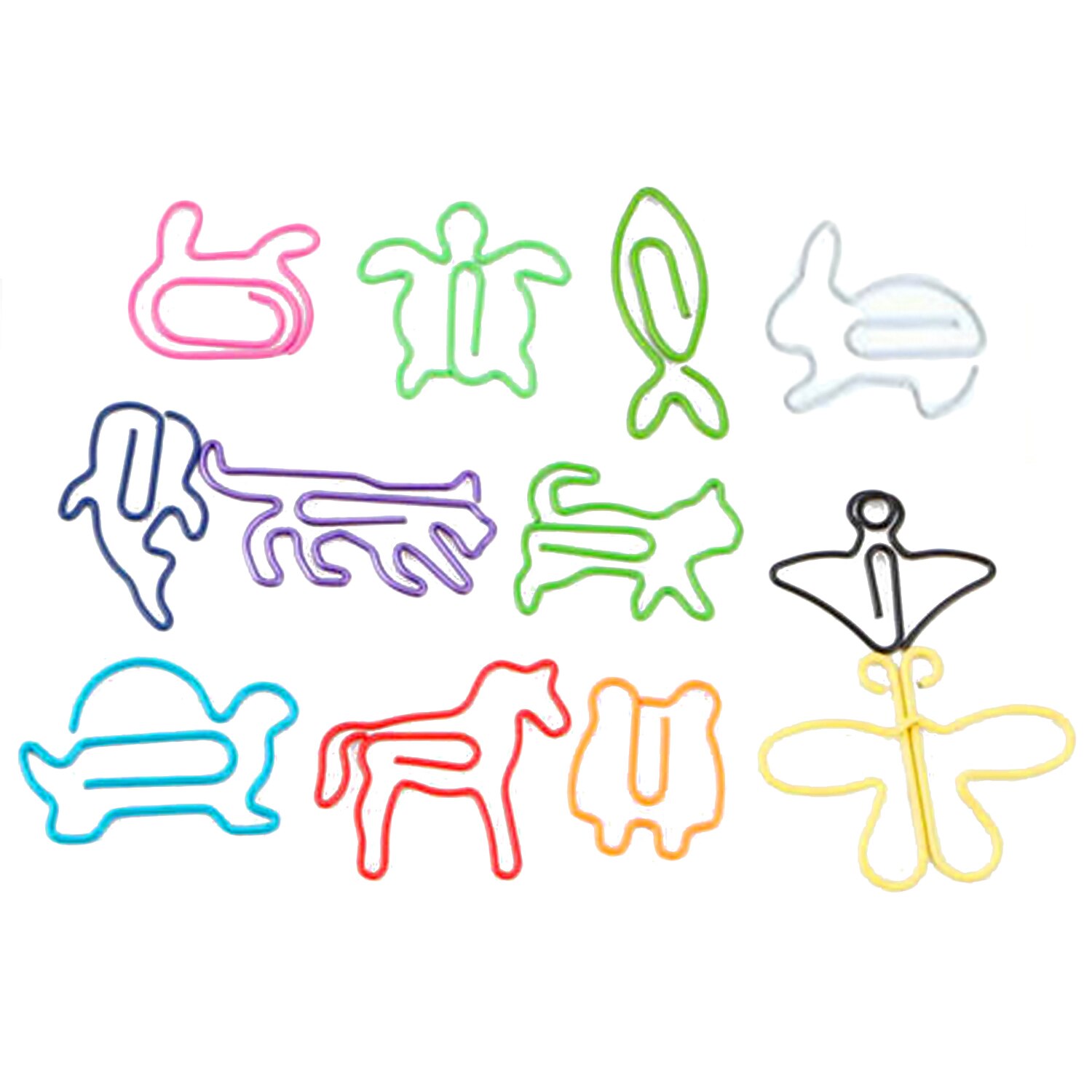 60pcs Funny Multicolor Animal Shaped Paper Clips D... – Grandado