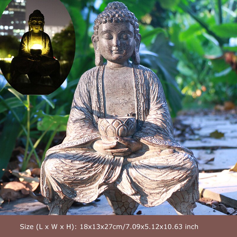 Meditating Buddga Statue Sculpture Outdoor Garden ... – Grandado