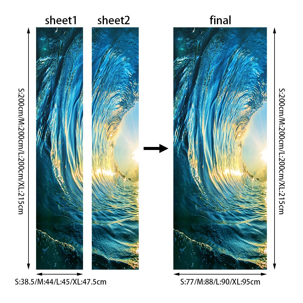 Freeze Frame Art Blue Shocking Wave Landscape Stic... – Grandado