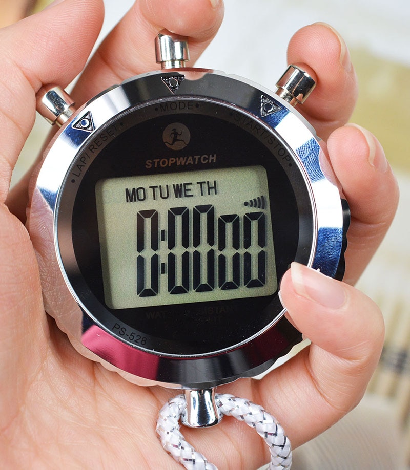 Lujoso cronómetro de 1/100 segundos de Metal galvanizado de 2 vueltas ...