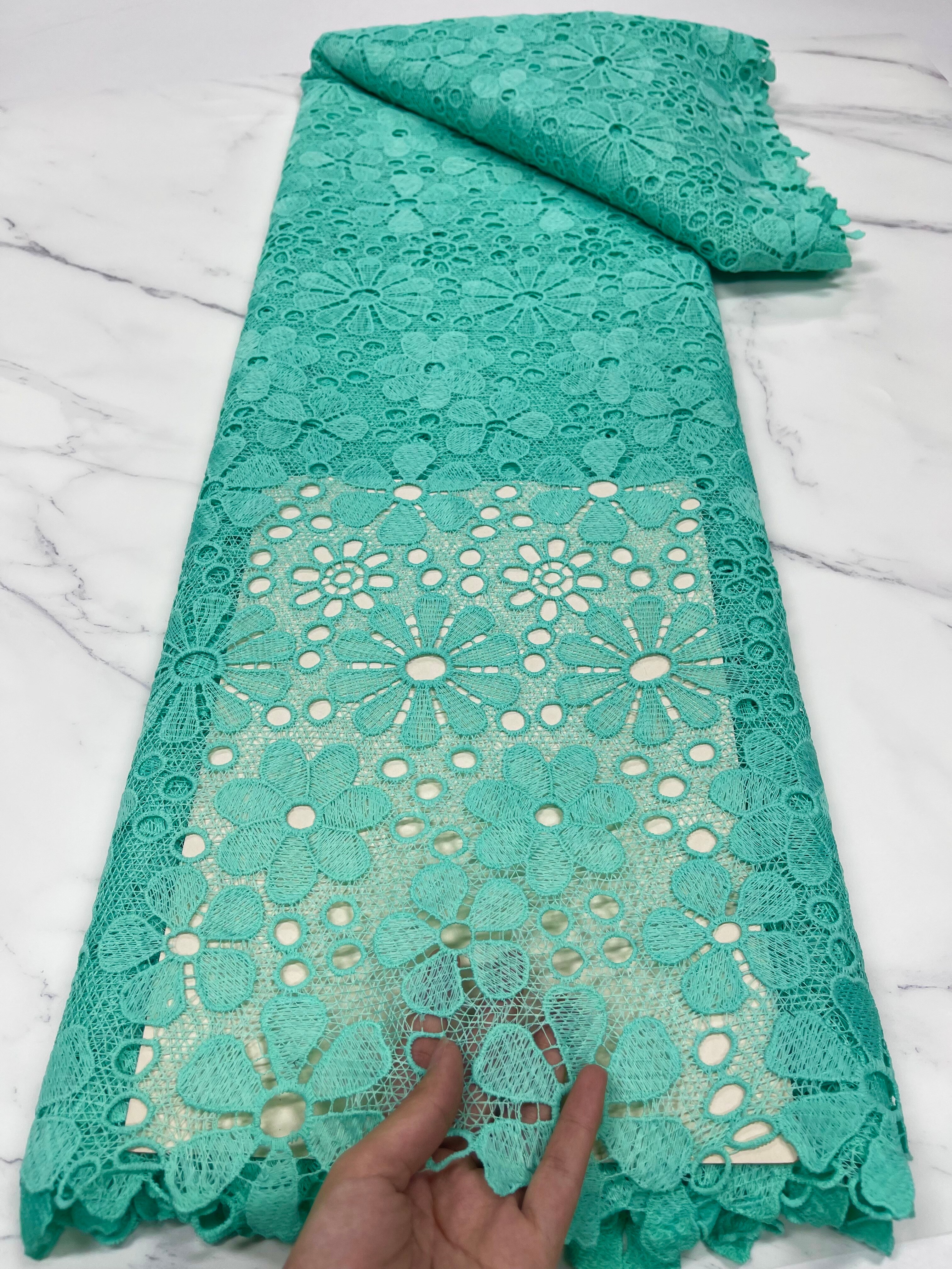 African Guipure Lace Fabric Embroidery Nigerian Gu... – Vicedeal