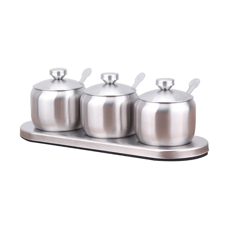 3pcs Stainless Steel Seasoning Pot Integrated Spic... – Vicedeal