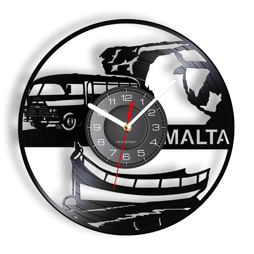 Republic of Malta Wall Clock Vintage Vinyl Record ... – Grandado