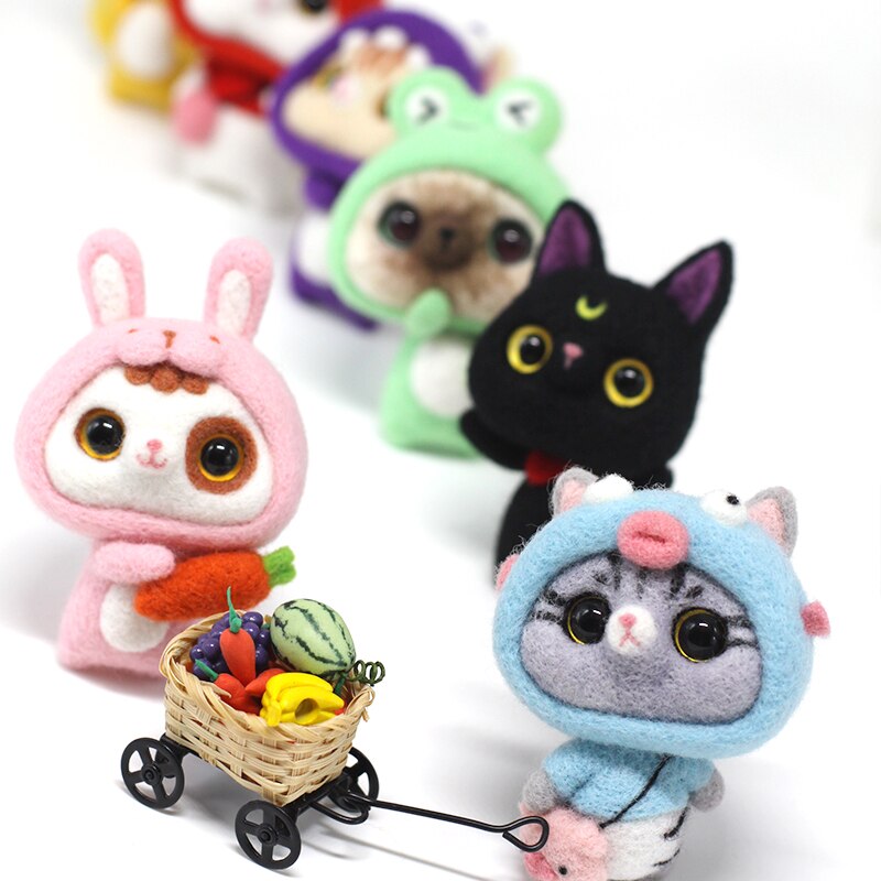 Jiwuo Wolle Filz Handwerk DIY unvollendet Stieß Ge... – Grandado