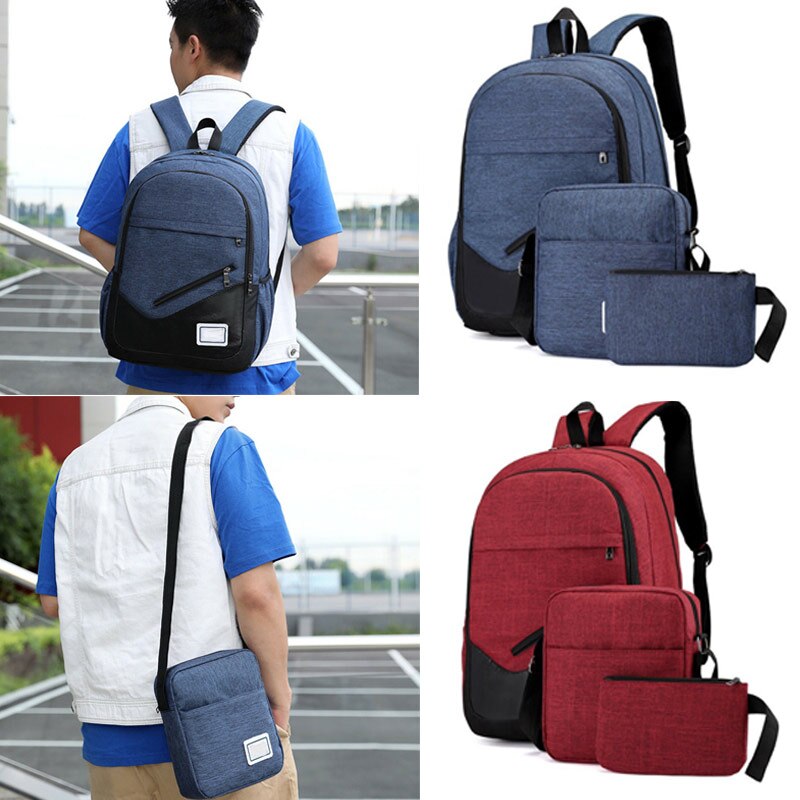 3Pcs/Set Unisex Backpack School Shoulder Bag Oxfor... – Vicedeal