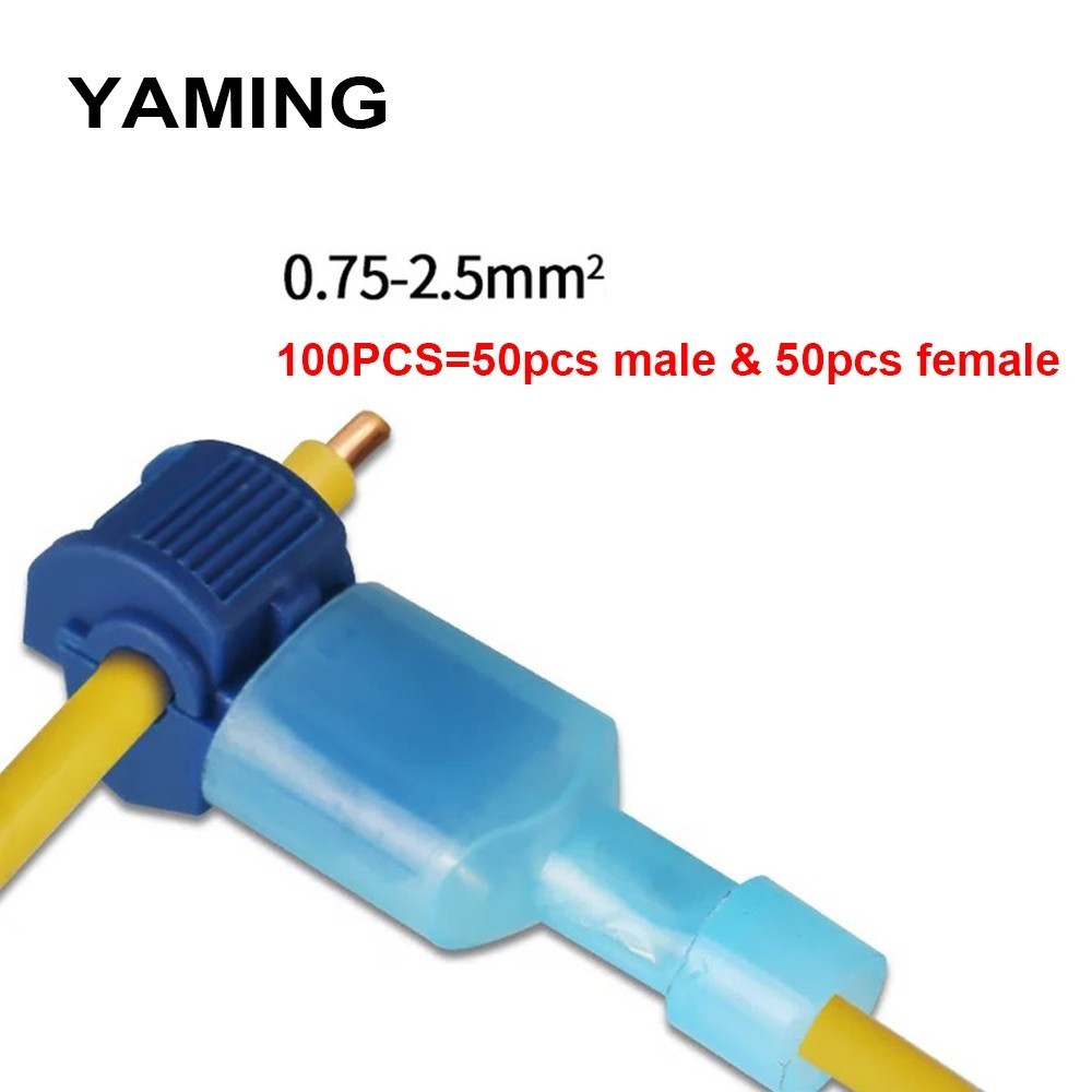 Conector de cable azul de 15A en forma de T, conec... – Grandado