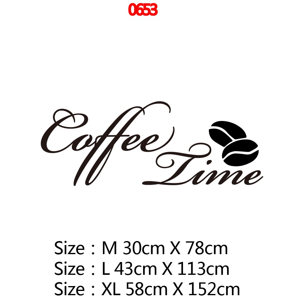 Large Size Coffee Vinyls Wall Stickers Coffee Shop... – Grandado