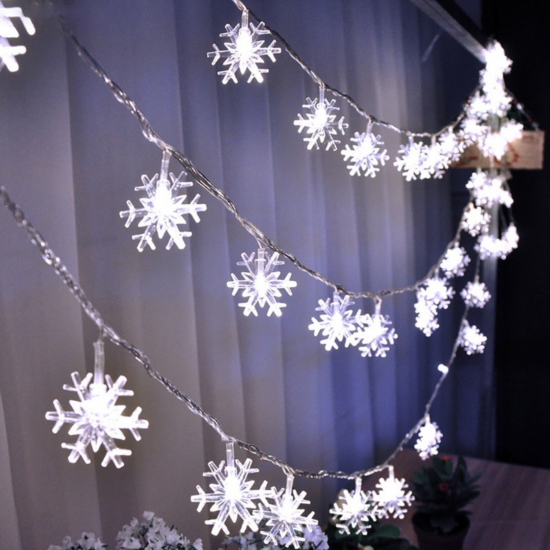 3.5M 20Leds 220V Snowflake Light String Led String... – Grandado
