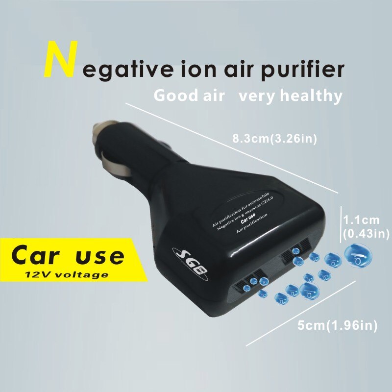 Auto Negatieve Ionen Luchtreiniger 12V Voeding Om ... – Vicedeal