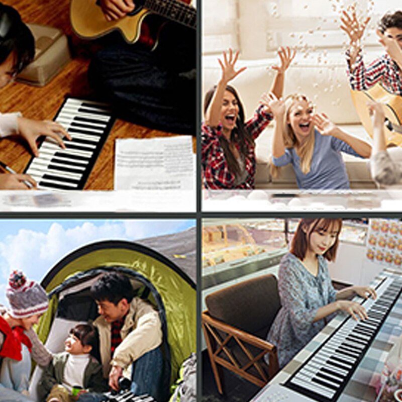 Portable 88 Keys Roll Up Piano Digital Keyboard Pi... – Grandado