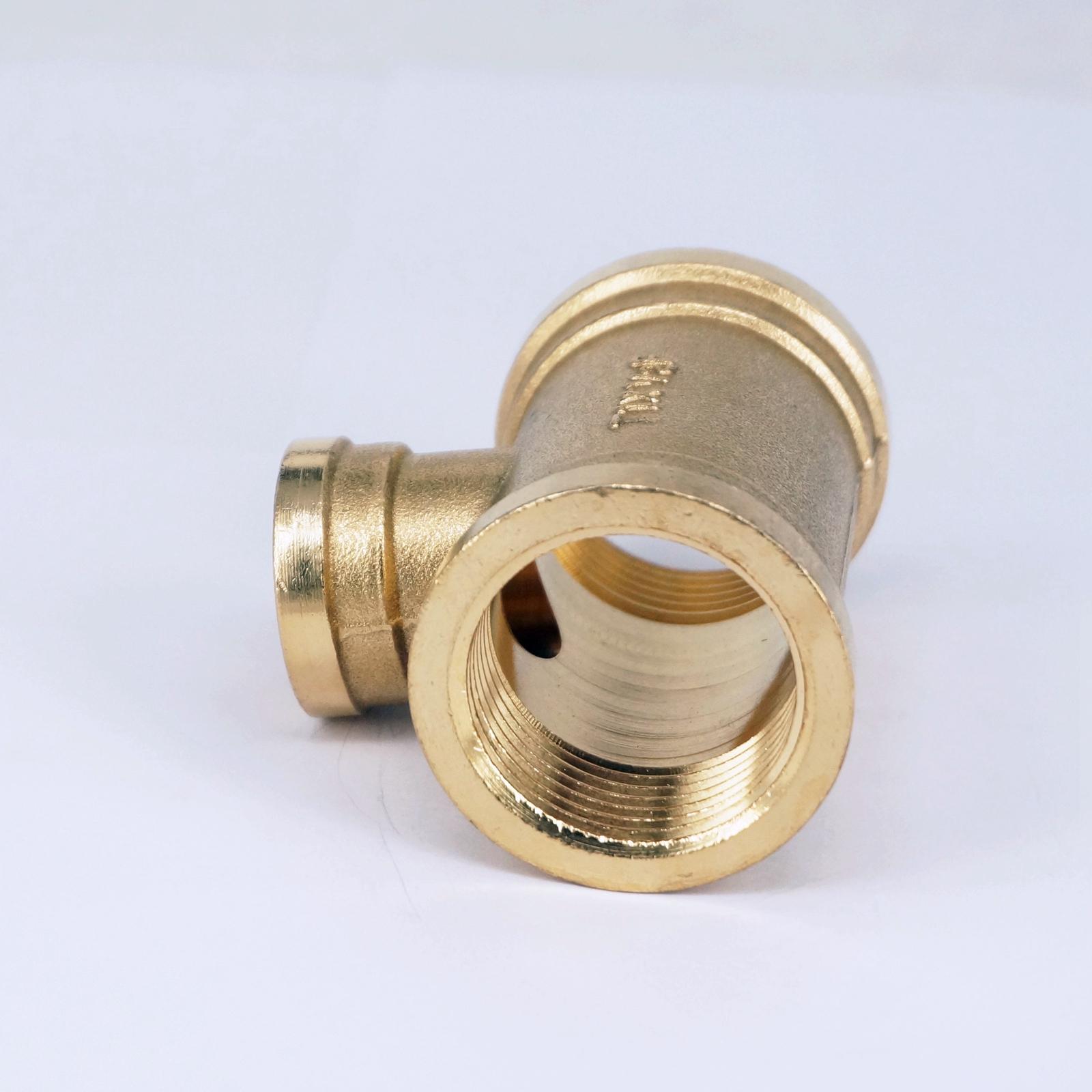 Tee 3 Way Brass fitting Reducing Connector 1" Fema... – Grandado