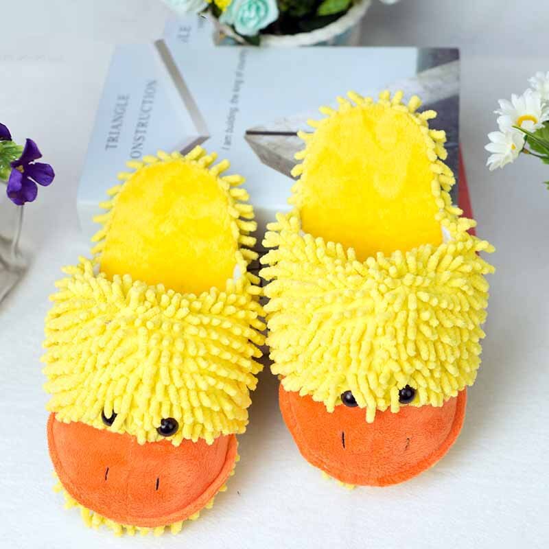 Yellow duck Lovers Warm Woman Slippers Winter Plus... – Grandado