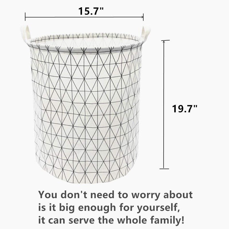Waterproof Foldable Canvas Laundry Hamper Bucket w... – Grandado