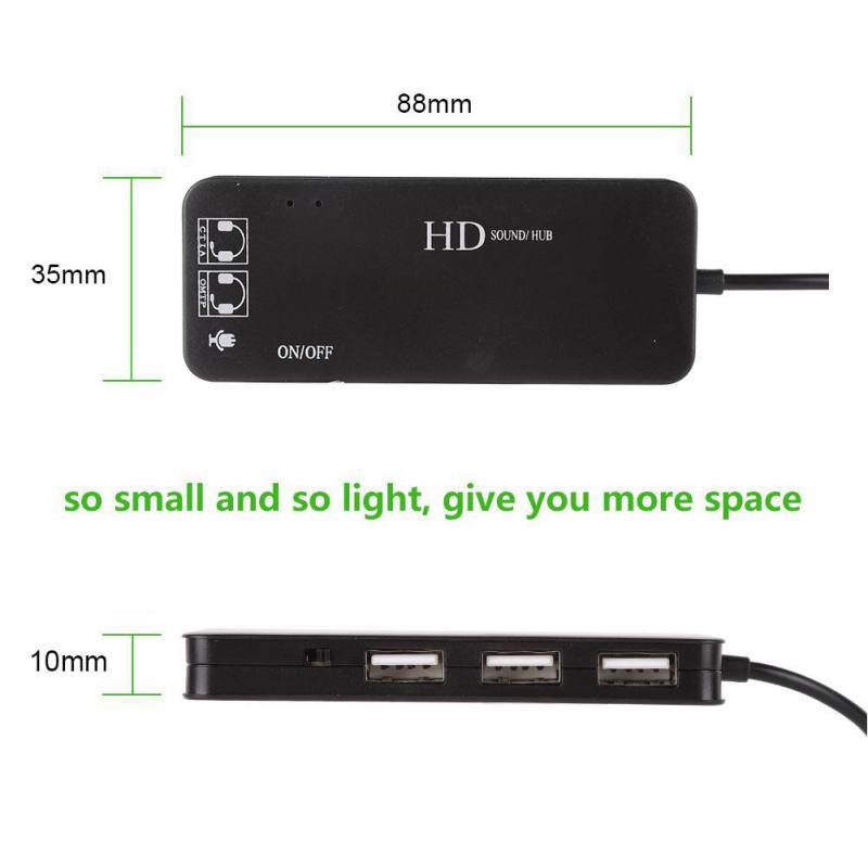 Multi-Function HUB USB 2.0 Ports 2 Micphone USB HU... – Grandado