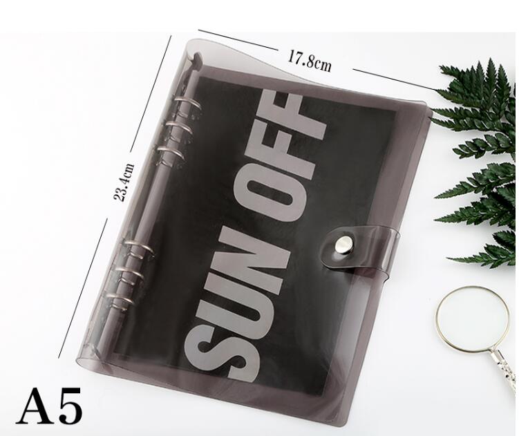A6 A5 PVC Notebook Cover 6-Gat Ringband losbladige... – Vicedeal