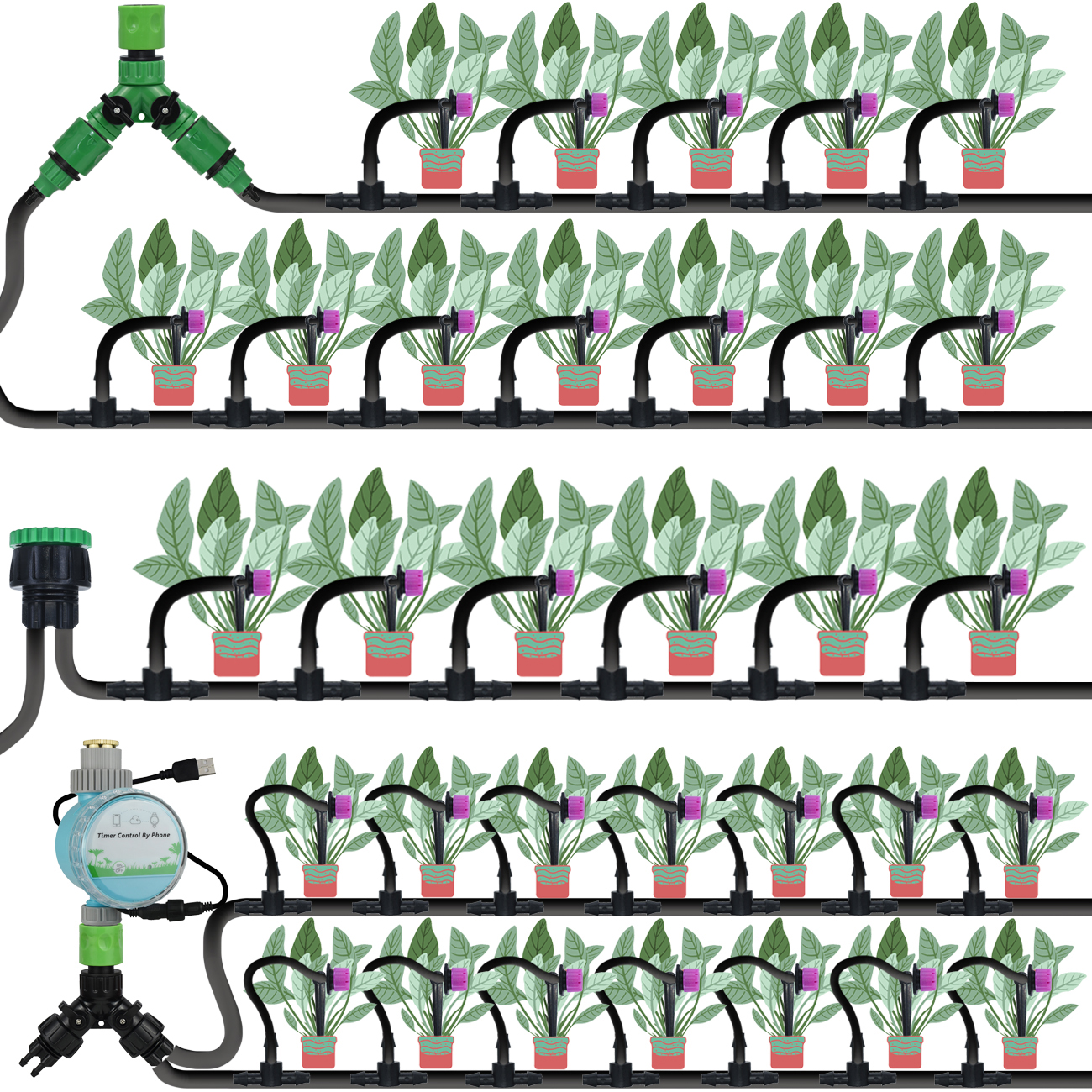Kesla 5-50M Druppelirrigatie Automatische Bewateri... – Vicedeal