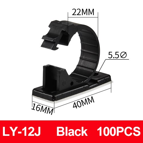 100PCS Cable Line Clip Clamp Sticky Self-Adhesive ... – Vicedeal