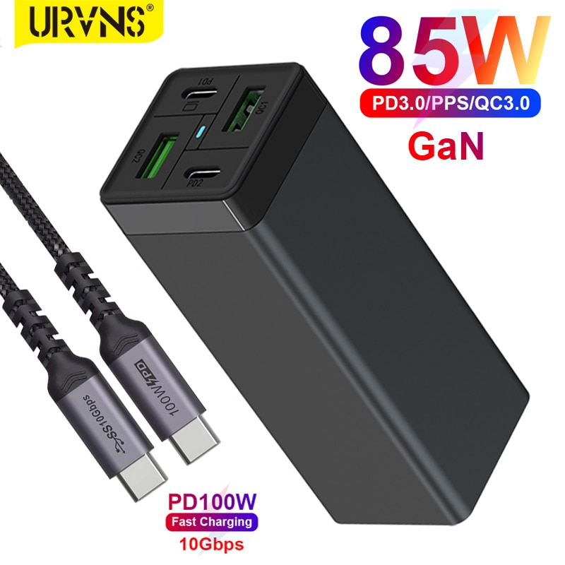 85W Usb C Lader, urvns Gan Tech Pd 65W Pps 33W Qc ... – Vicedeal
