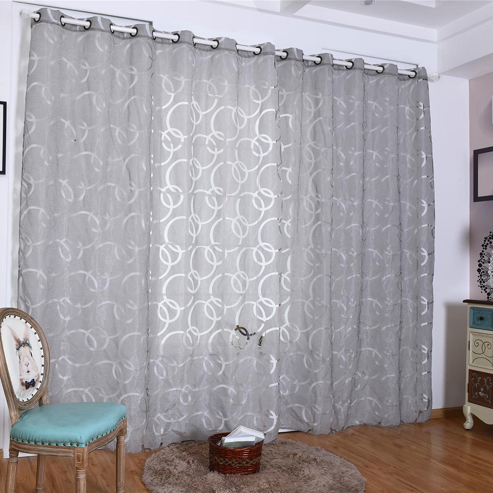 Circle Bubbles Window Curtain Sheer Divider Home B... – Grandado